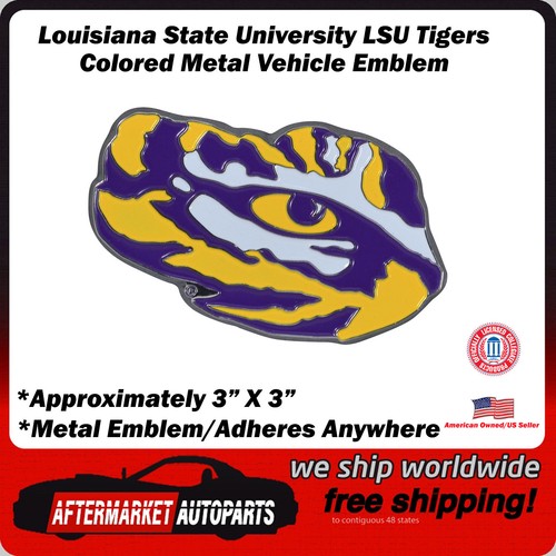 Louisiana State University LSU Tigers Colored Metal Car Auto Emblem ...