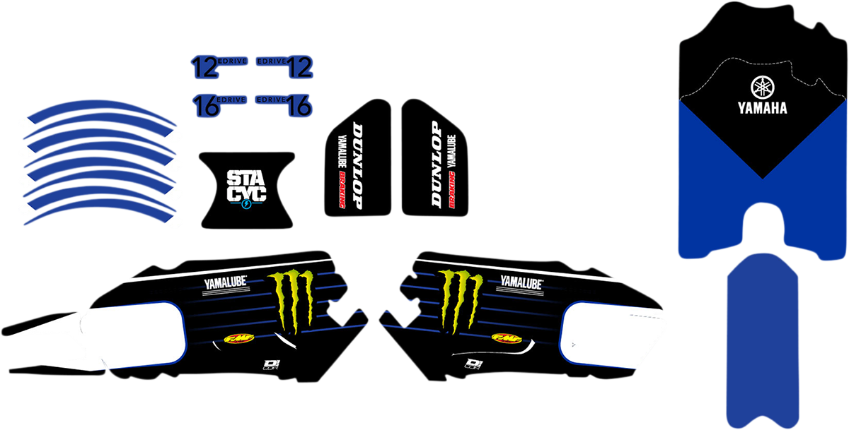 D'COR Moto Graphics Kit for STACYC Stability Cycles 10-80-200 Star ...