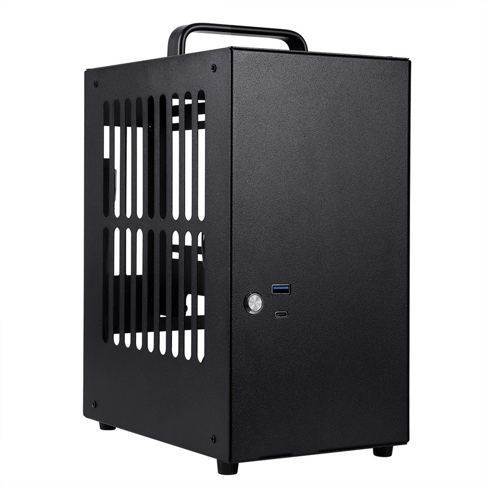 Mini Itx Computer Gaming Case 403 Stainless Steel Black Chassis With ...