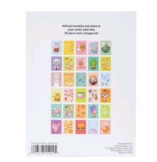 NIB Kawaii Pop Wall Collage Kit 30 6 × 8" Mini Posters & 140 Mounting ...