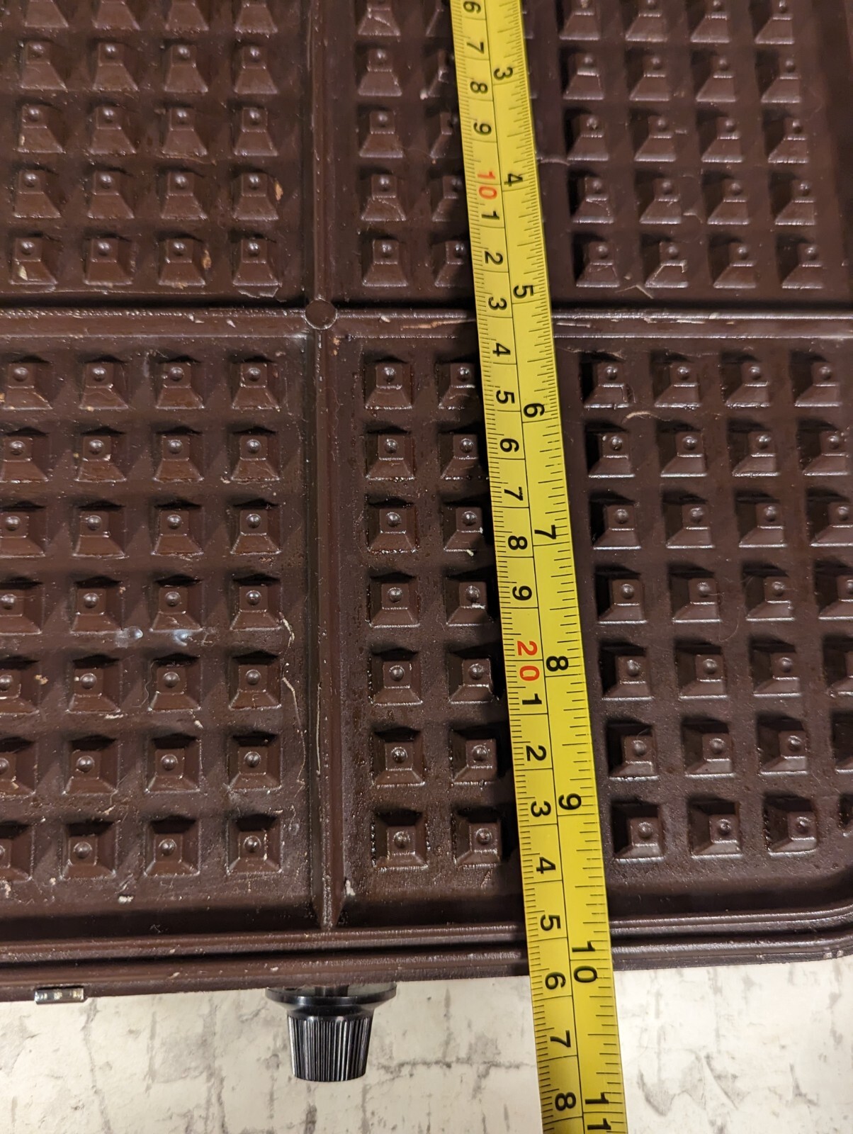 Vtg Chrome DAINTY MAID Waffle Iron Reversible Tray Grill Teflon Coated ...