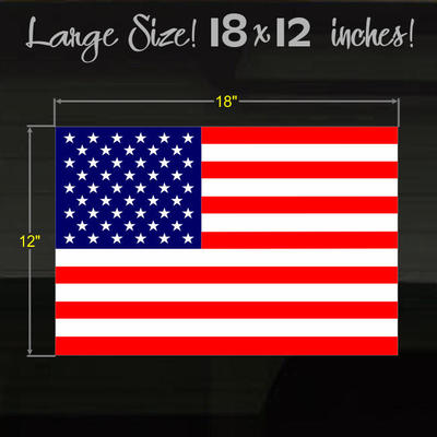American Flag LG 18x12"America Outdoor Durable Oracal Vinyl Decal USA ...