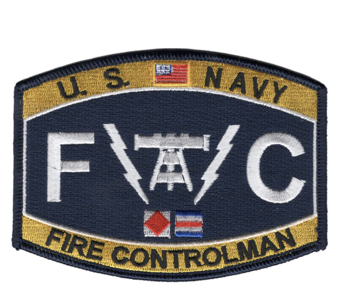 4.5" NAVY FC FIRE CONTROLMAN EMBROIDERED PATCH | eBay