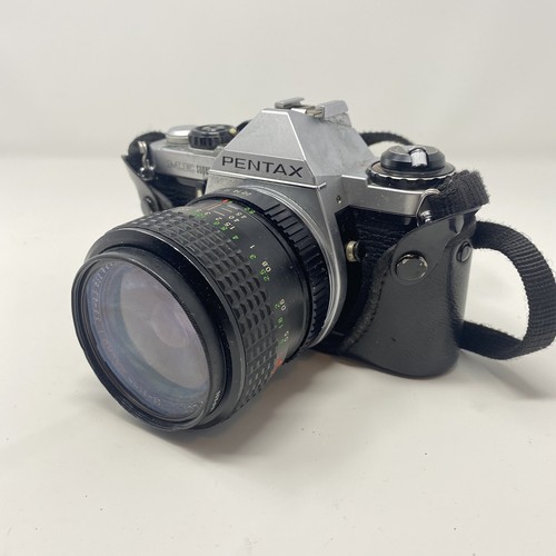 Pentax ME Super 35mm SLR Camera Kit w/ 50mm Lens - READ | eBay