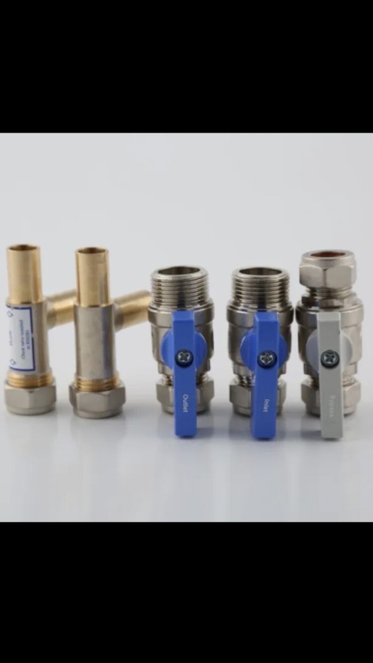 22mm water softener bypass kit Full Bore Isolation Valve Integral Check ...