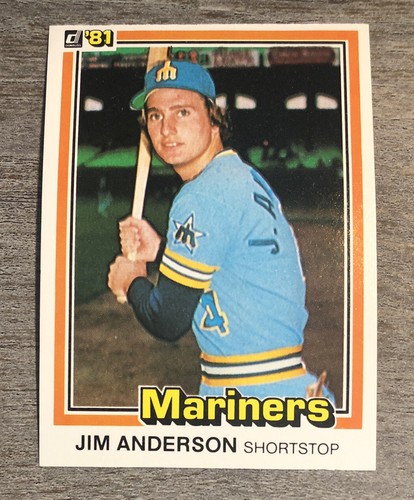 Jim Anderson 1981 Donruss Mariners #165 *D87* Set Break | eBay