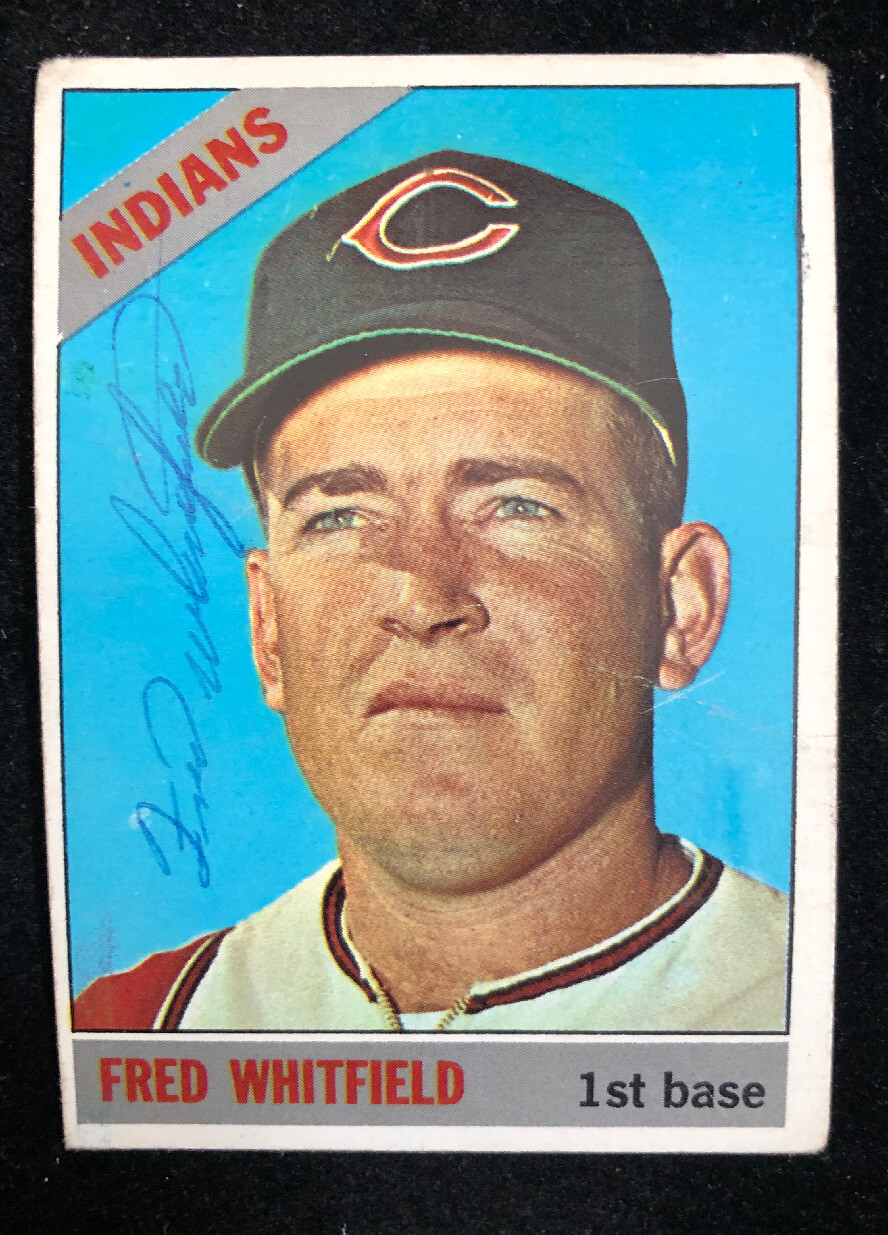 FRED WHITFIELD 1966 TOPPS AUTOGRAPHED SIGNED AUTO BASEBALL CARD 88 ...