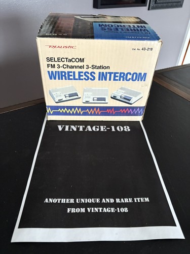 Brand New Vintage Realistic FM 3-Channel 3-Station Wireless Intercom 43 ...