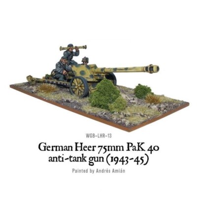 Warlord Games Bolt Action German Heer 75mm Pak 40 Anti-tank Gun WLG ...