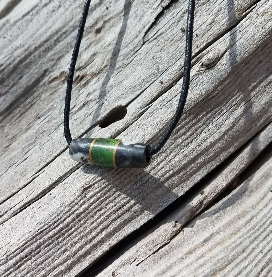 Handmade Serpentine Zebra Stone and Bronze Bead Necklace Jewlery Moab ...