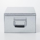 MUJI MoMA Large Galvanized Iron Box 10 in × 15 in × 6 in Silver Storage ...