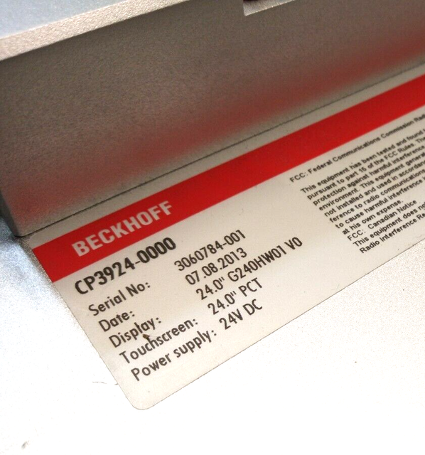 BECKHOFF CP3924-0000 Bedienfeld Touchscreen 24" PCT online kaufen | eBay