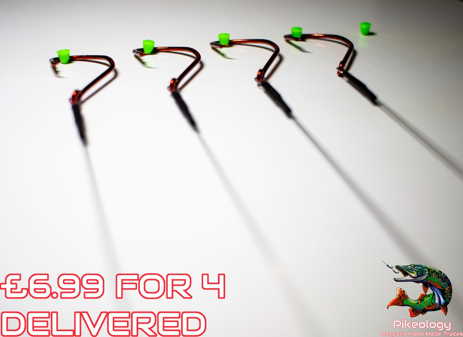 CIRCLE HOOK WIRE TRACE DEADBAITING 10, 15, 20, 34, 40LB ZANDER RIGS ...