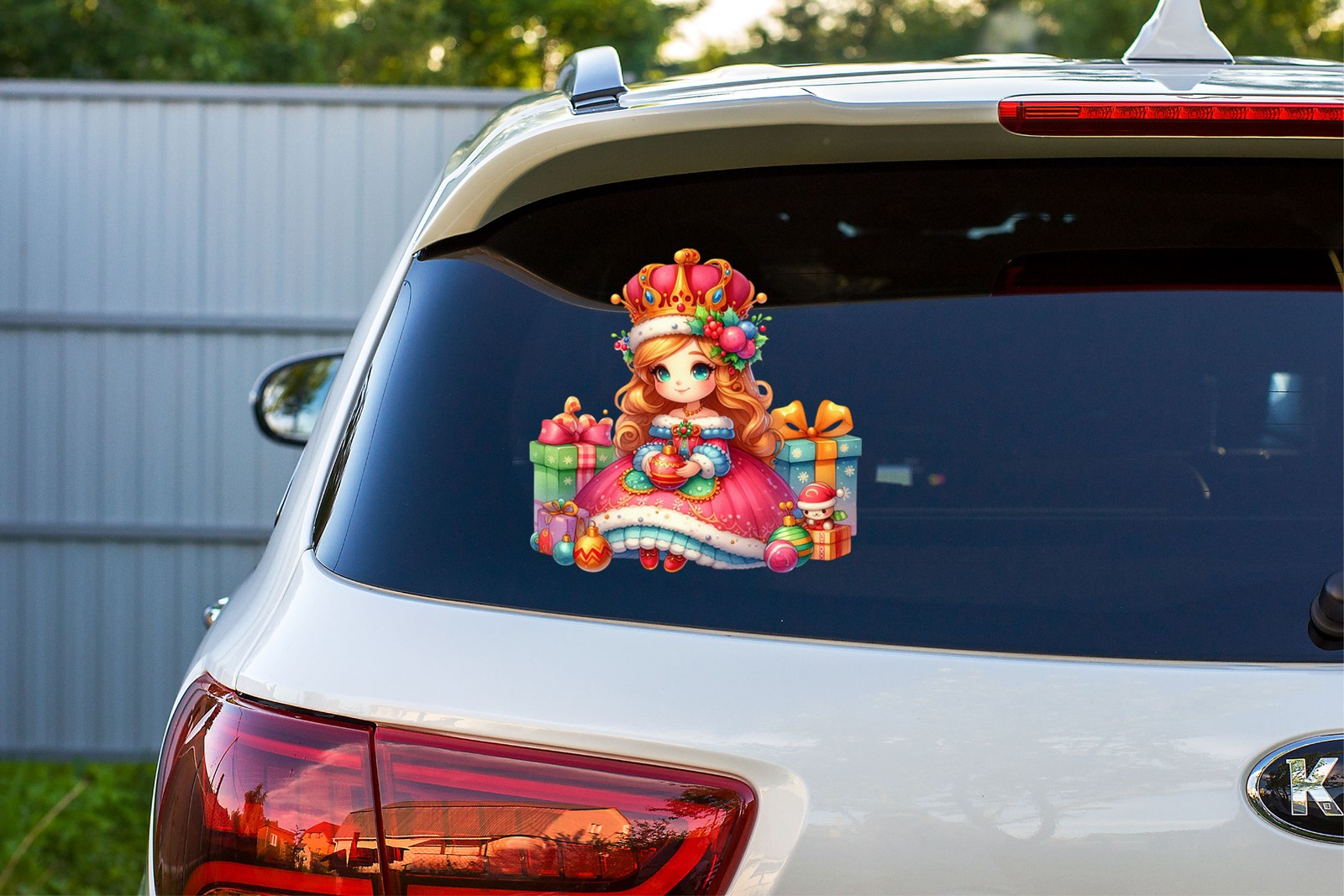 Christmas Cute Princess Wall Art Bedroom Window Van Vinyl Sticker Decal ...