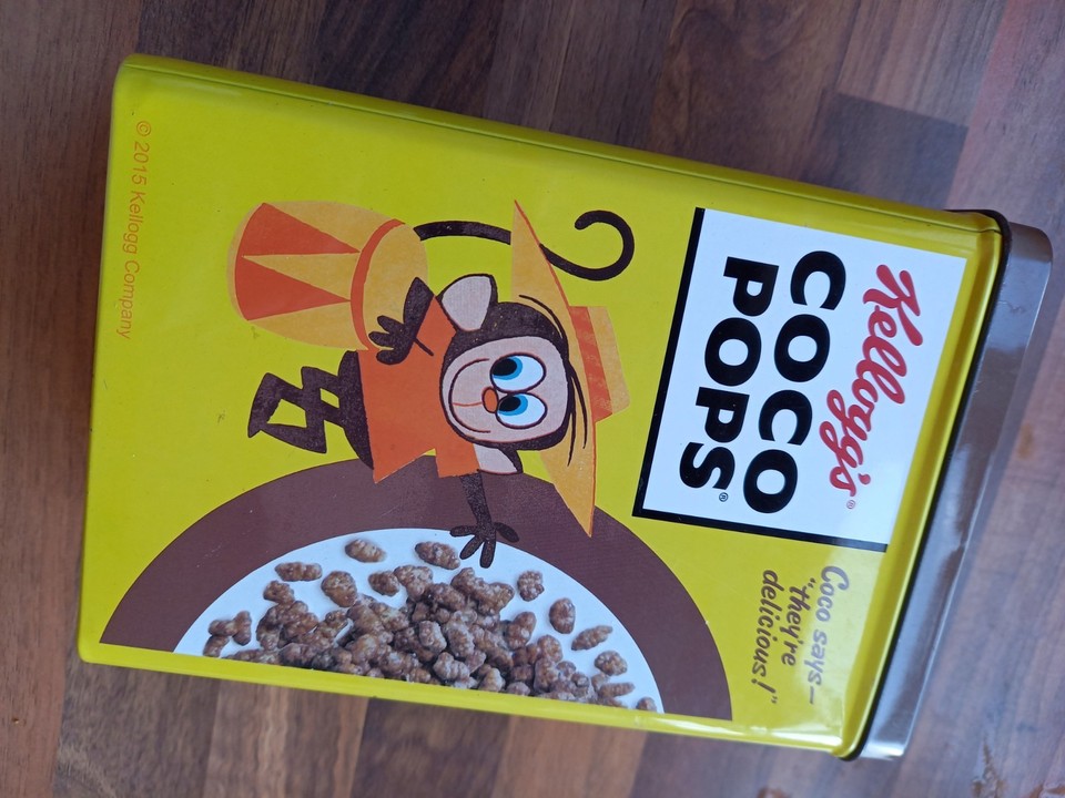 Kelloggs Coco Pops Cereal Tin Retro Collectable Tin Monkey Christmas ...