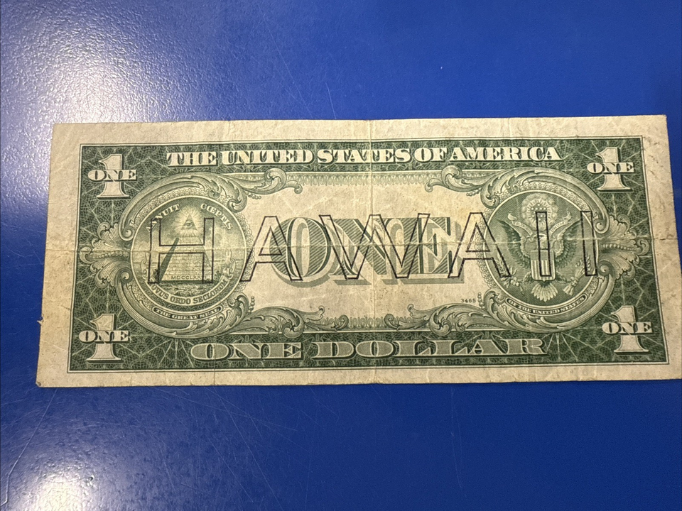 1935 A $1 Silver Certificate Brown Seal Hawaii Note 1 Dollar Bill ...