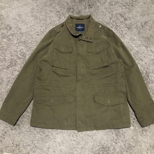 American Eagle Military Field Jacket Men Size 2XL Army Green Fatigue ...