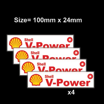 4X SHELL OIL FUEL MOTORSPORT RACING RALLY CAR VINYL DECAL STICKERS ...