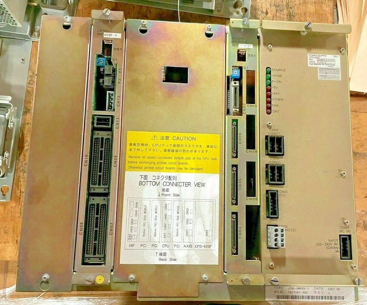 Yaskawa JZNC-NRK01-1 Rack with CPS-420F SGDR-AXA01A JZNC-NIF01B-1 ...