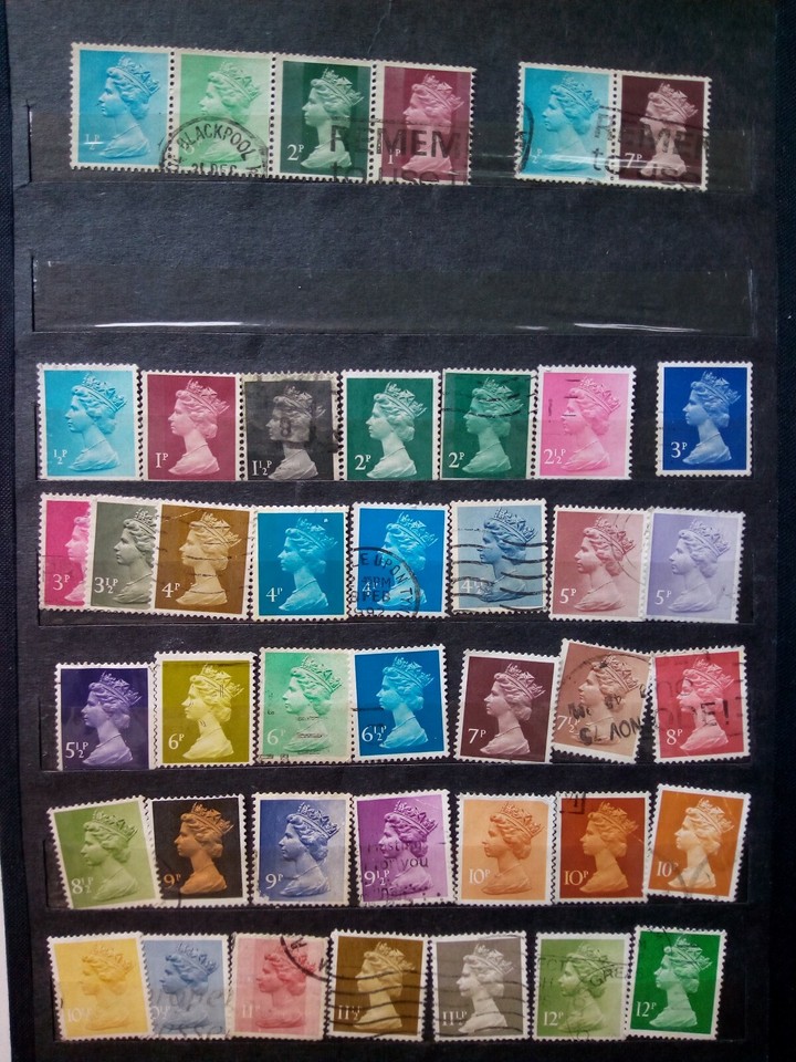 Great Britain UK Post Stamps Collection Queen Royal Genuine Rare ...