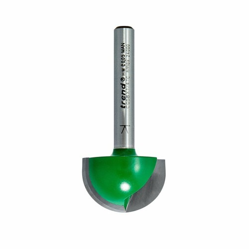 Trend C058X1/4TC CraftPro Cove Radius Router Cutter 12.7mm Radius x 15 ...
