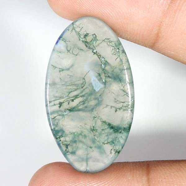 100% NATURAL Green Moss Agate Transparent Oval Cabochon Loose Gemstone ...