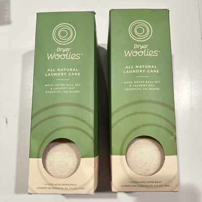 Dryer Woolies 2pk 6 Total Felted New Zealand Wool with Essential Oil ...