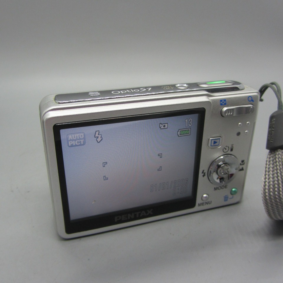 Pentax Digital Camera Optio S7 7.0MP Silver Tested | eBay