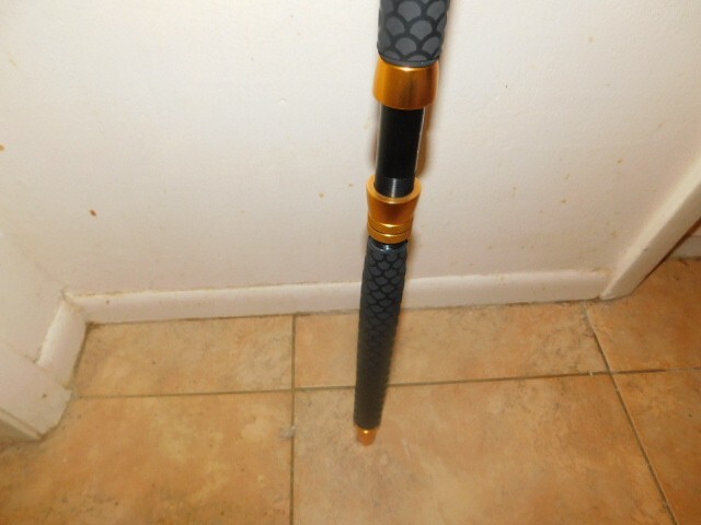 CUSTOM CONVENTIONAL ROD 7' WHITE PEARL MARBLE 25-50 LB TURBO & SHRINK ...