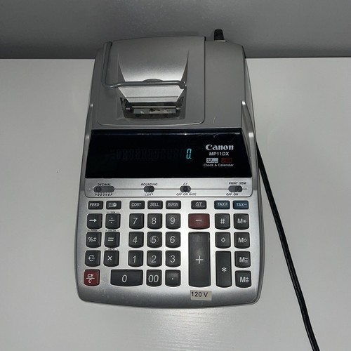 Canon MP11DX 12-Digits 2-Color Clock Calendar Adding Machine Printing ...