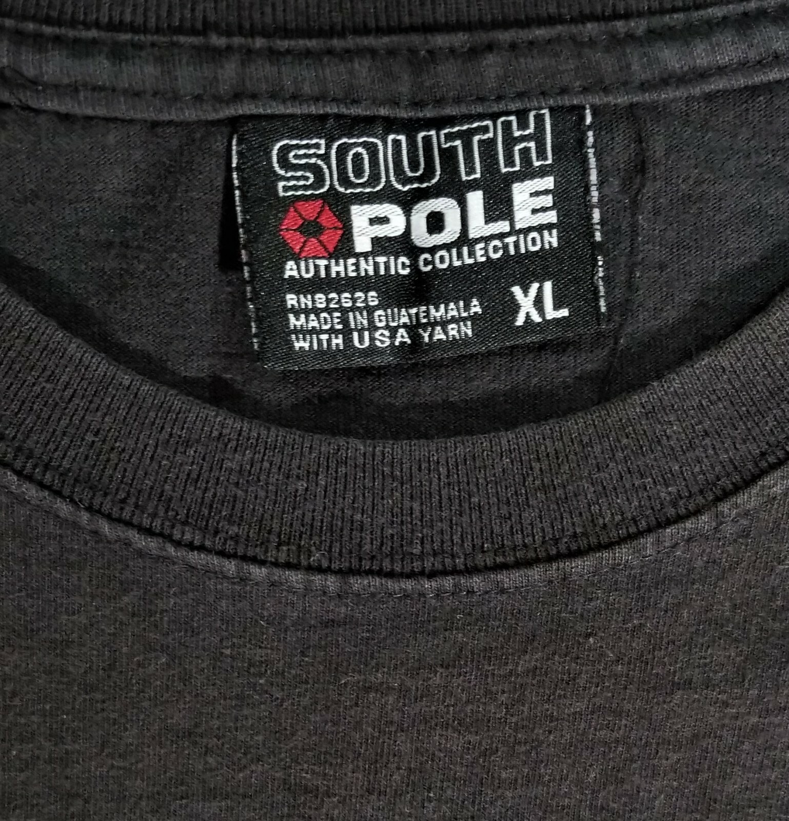 SOUTHPOLE Authentic Collection Mens Classic Logo Spell Out Black T ...