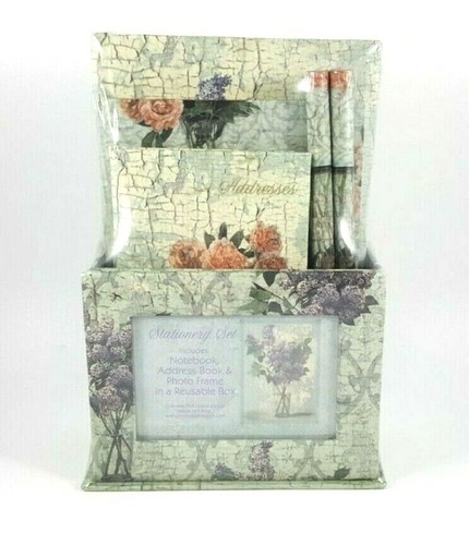 Tri-Coastal Design Floral Miniature Stationery Set 2001 New Old Stock ...