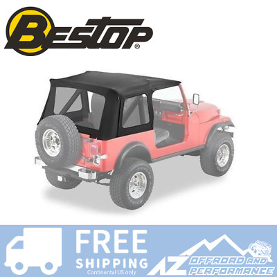 Bestop Supertop Replacement Skin Clear Windows Black For 76-95 Jeep CJ7 ...