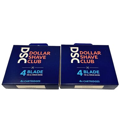Dollar Shave Club Razors 4 Blades 8x Cartridges NEW Fast Free Shipping ...