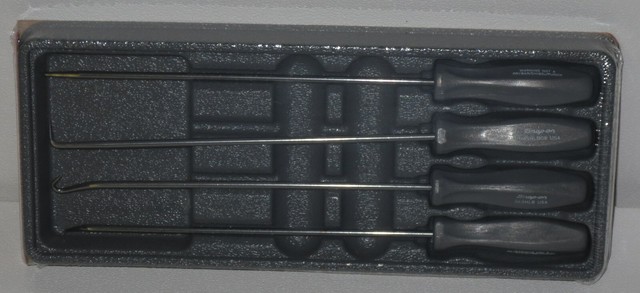 Snap-on Grey Handled 4pc Mini Awl & Pick Set Long Shank ASAL204BDT for ...