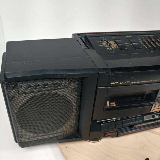 JVC Pc-v77 Boombox Ghettoblaster HYPER Bass Dual-tape Vintage 80s Japan ...