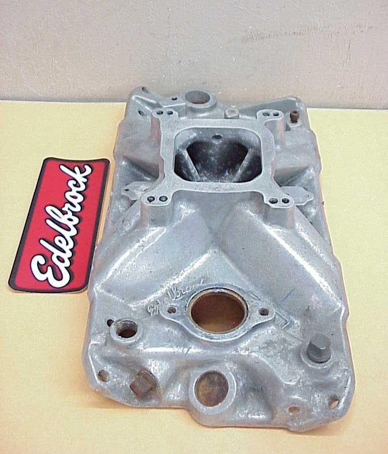 Vintage Edelbrock Torker #2725 Aluminum Intake Manifold SB CHEVY SEMI ...