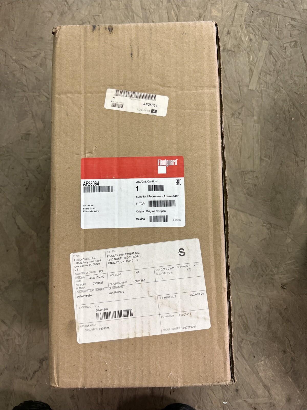 FLEETGUARD AF25130M - Air filter cross reference