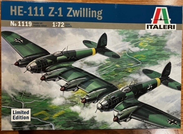 ITALERI 1/72 HEINKEL HE-111 Z-1 ZWILLING, LIMITED EDITION PLASTIC KIT ...