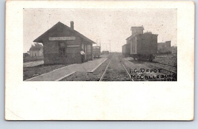 Postcard Iowa McCallsburg Iowa Central Railroad Depot Station Train | eBay