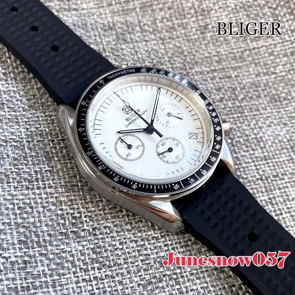 Bliger VK63 Chronograph Quartz Timer Function Men Watch Luminous Rubber ...