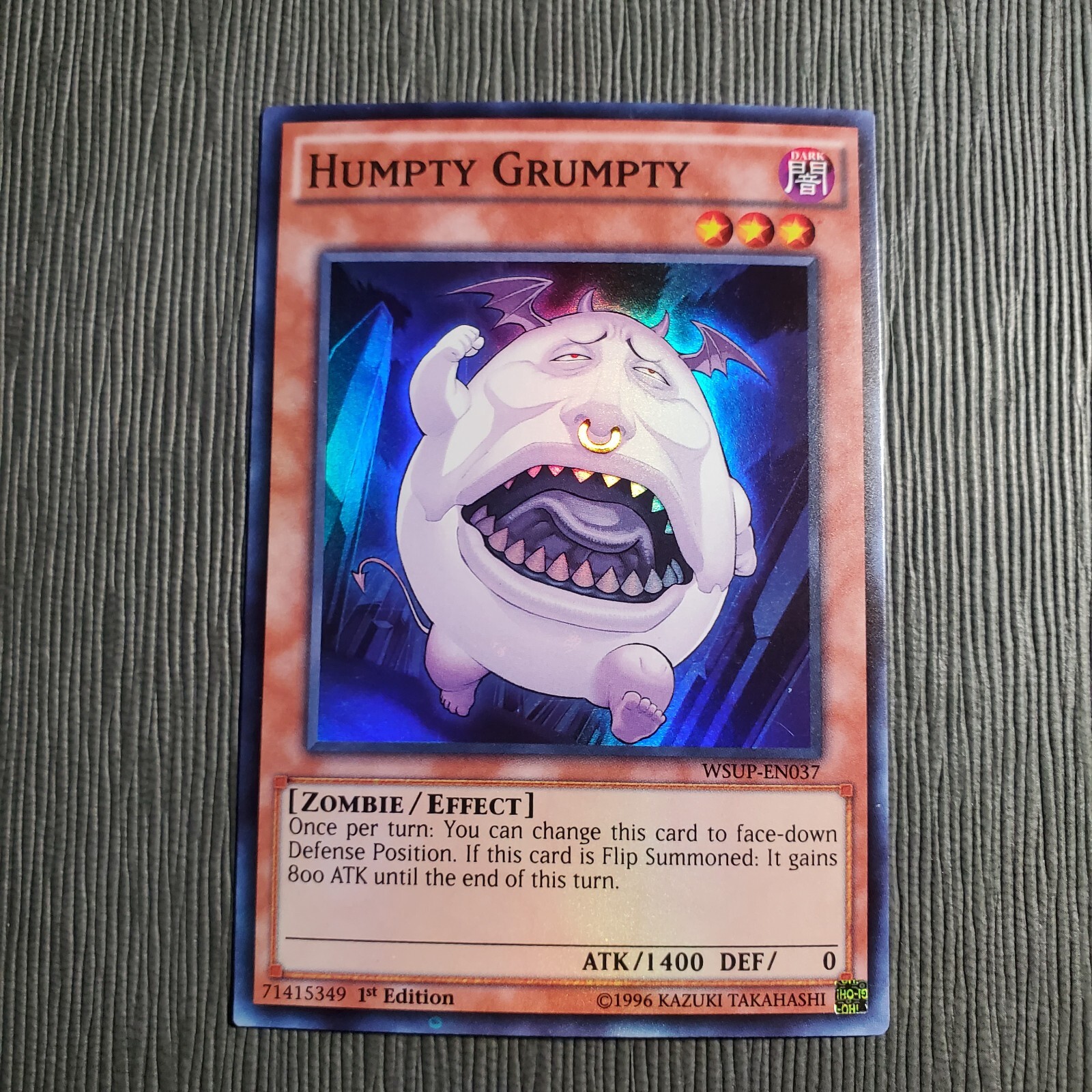 Humpty Grumpty WSUP-EN037 Super Rare 1st Edition MP Yugioh | eBay