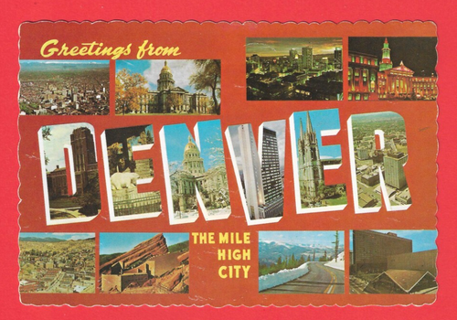 Greetings from DENVER Colorado The Mile High City, Big Letter Postcard ...