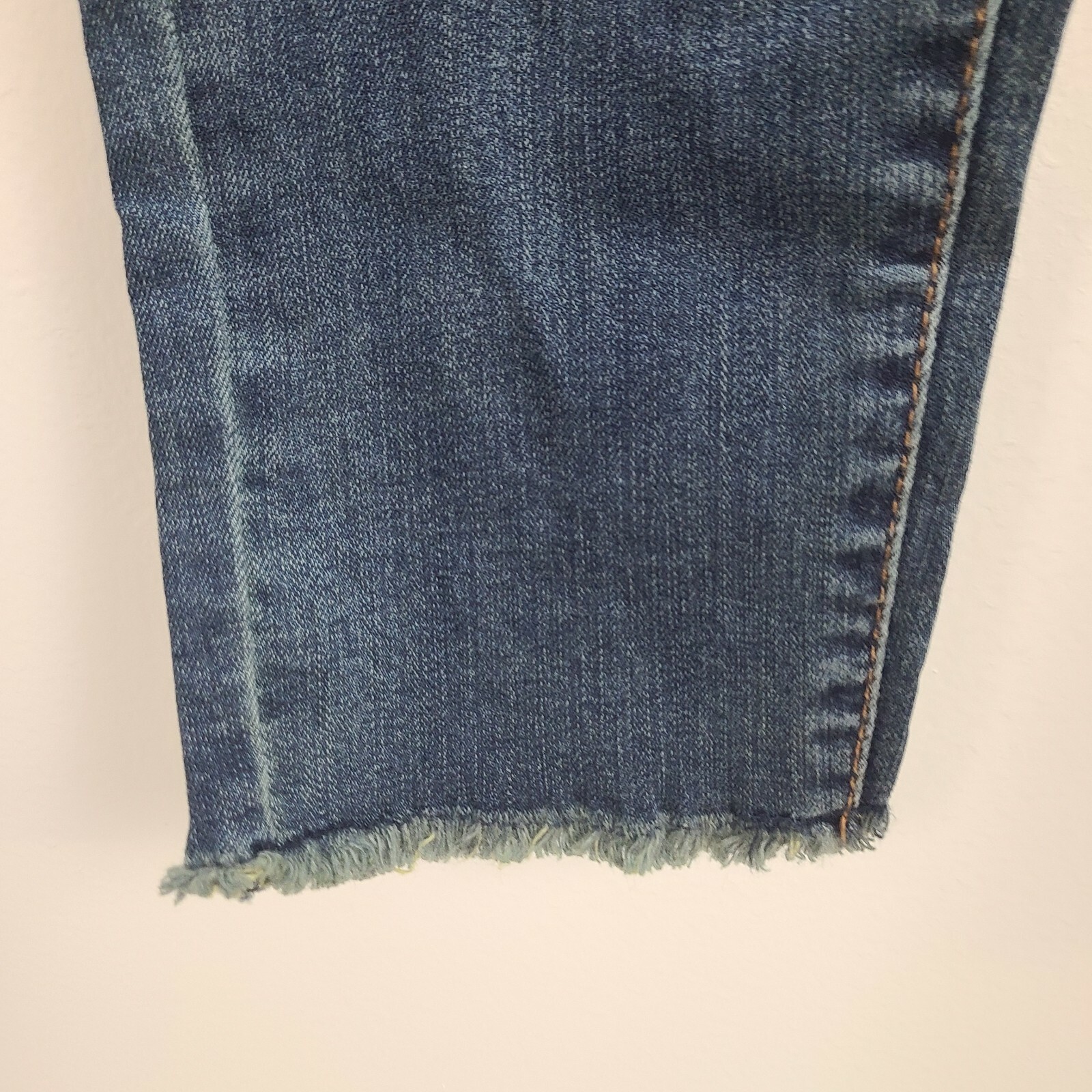 Ruff Hewn Jeans Women 4 Blue Distressed Bling Raw Hem Stretch Denim | eBay