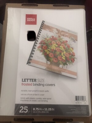 Office Depot Letter Size Frosted Binding Covers 25 ct | eBay