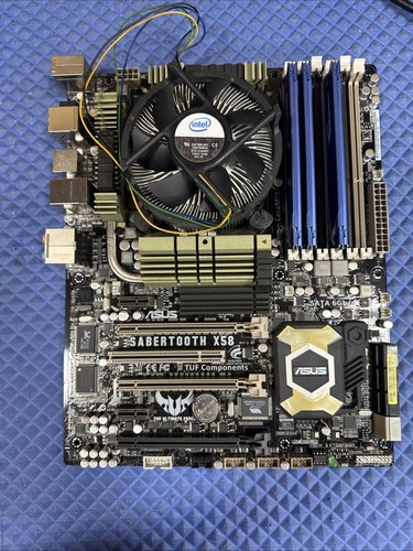 ASUS SABERTOOTH X58 Motherboard LGA1366 i7-950@3.07GHz 8GB RAM | eBay