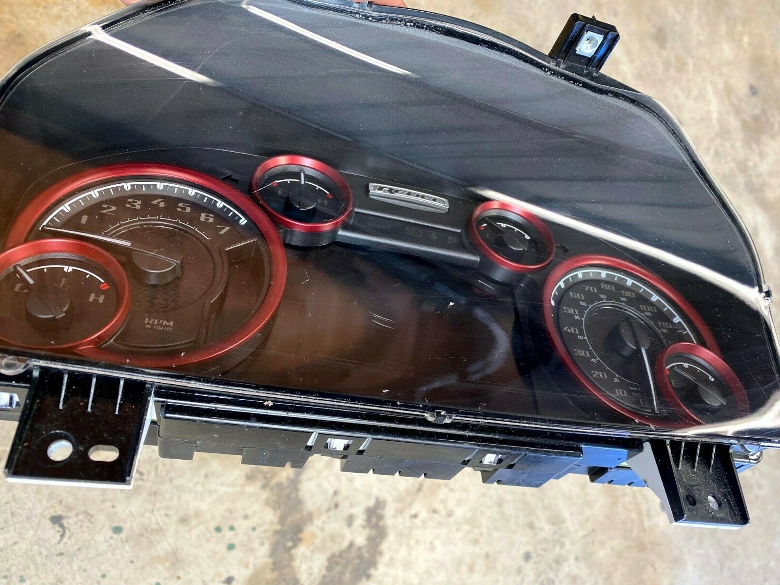 Dodge Ram MOPAR REBEL RED 1500 7 EVIC Speedometer CLUSTER LENS Factory ...