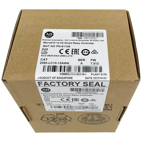 AB 2080-LC10-12AWA Micro810 12 l/O Smart Relay Controller PLC ...