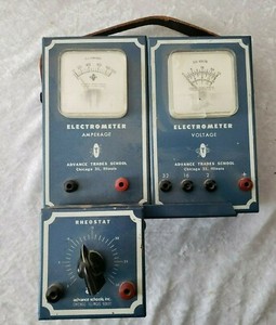 ASI ELECTROMETER VOLTAGE AMPERAGE RHEOSTAT TEST METER TOOL ELECTRIC ...