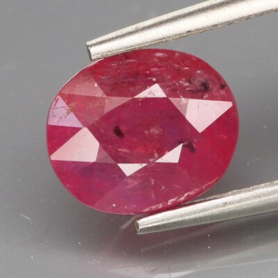 1.65 Ct Natural Red-Pink Ruby Winza Tanzania Unheated Oval Shape Loose ...